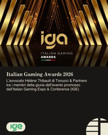Italian Gaming Awards 2026. L’avvocato Hélène Thibault di Tonucci ...